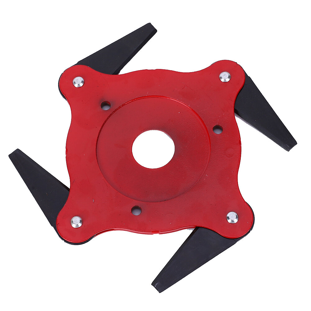 Насадка для триммера для травы, кустореза, газонокосилки, запчасти, садовые аксессуары, железная 4-лезвийная красная