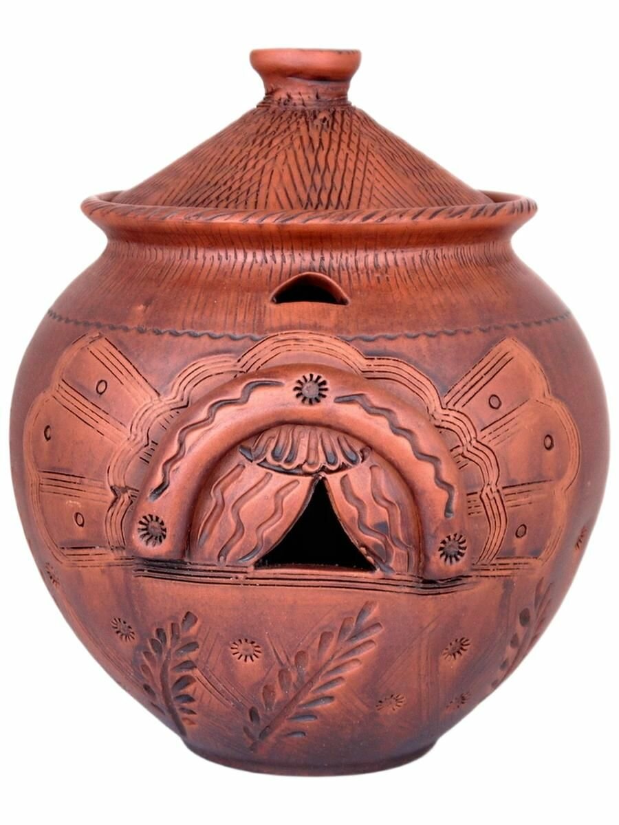 Емкость для лука, чеснока, Лук Домик 1, глина, керамика, ручная работа