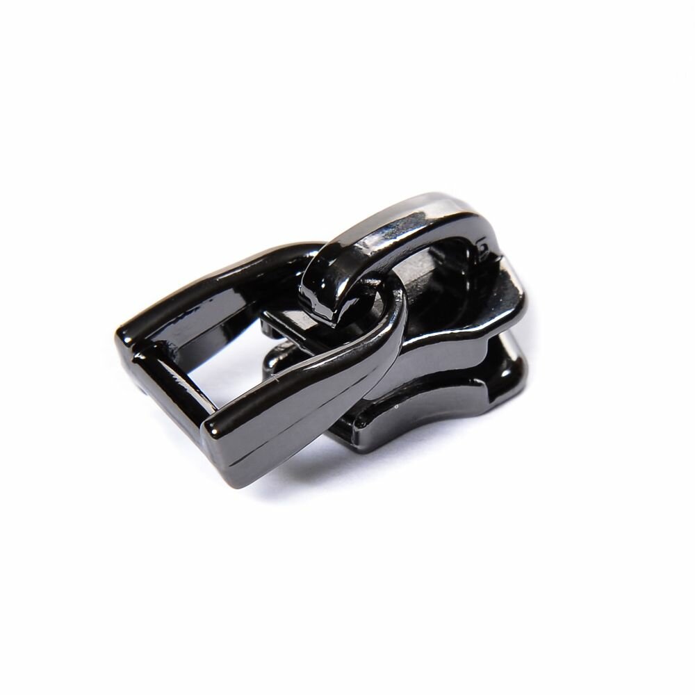 Бегунок для молнии "JX" металл тёмная гальваника 2 шт