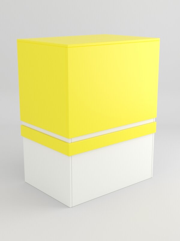 Модуль "кофешоп" №5 лицевой левый, Белый-Цитрусовый желтый. Производитель товара - компания Westcom.