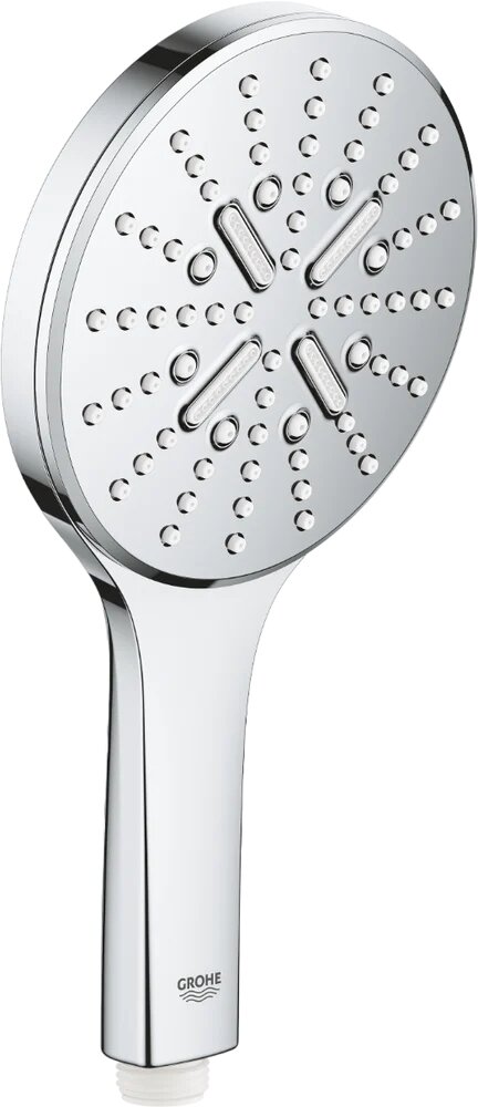 Душевая лейка Grohe Rainshower SmartActive 26544000 с экономией воды, 3 режима, лейка для душа, хром, глянцевая, круглая
