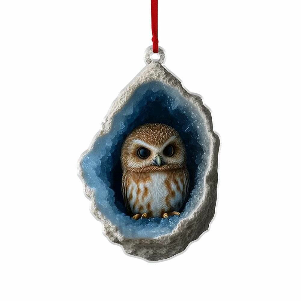 Хрустальная акриловая Рождественская подвеска в виде Совы