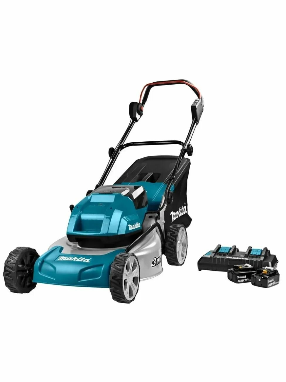 Газонокосилка аккумуляторная 46см 36В Li-Ion 2х5Ач, з/у Makita DLM460PT2