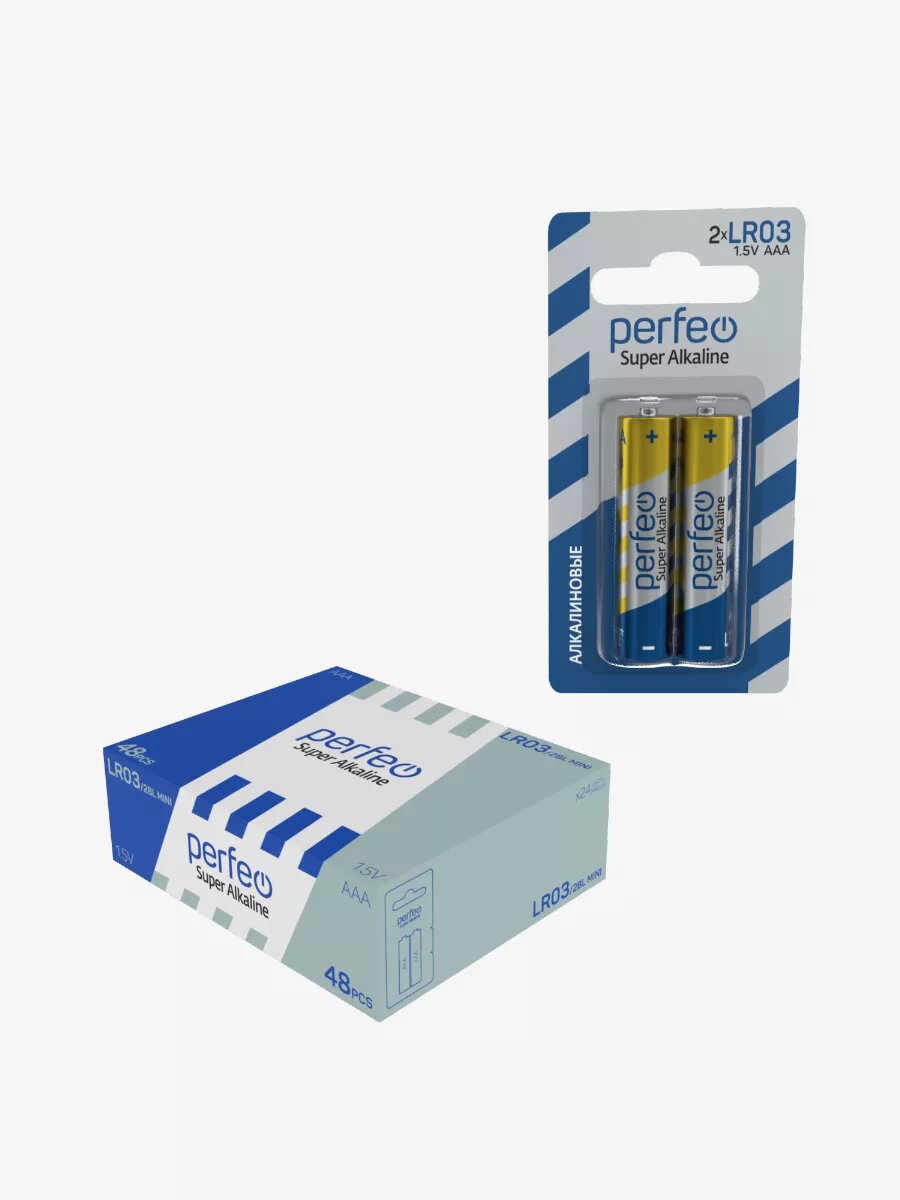 Батарейки Perfeo Mini Super Alkaline, щелочные, AAA, 48 штук