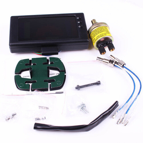 Автоматический датчик LCD 6 в 1 (LCD5561): Автоматический датчик напряжения, автоматический датчик температуры воды, автоматический датчик температуры масла, автоматический датчик давления масла, счетчик оборотов и моточасов.