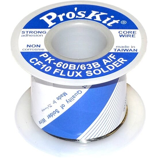 Pro'skit Припой 0.6мм 0.1кг Sn63/Pb37 (СF10 флюс RA) PK-63B06A С00040206