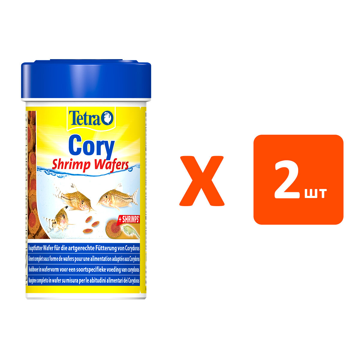 TETRA CORY SHRIMP WAFERS корм чипсы для донных рыб (100 мл х 2 шт)