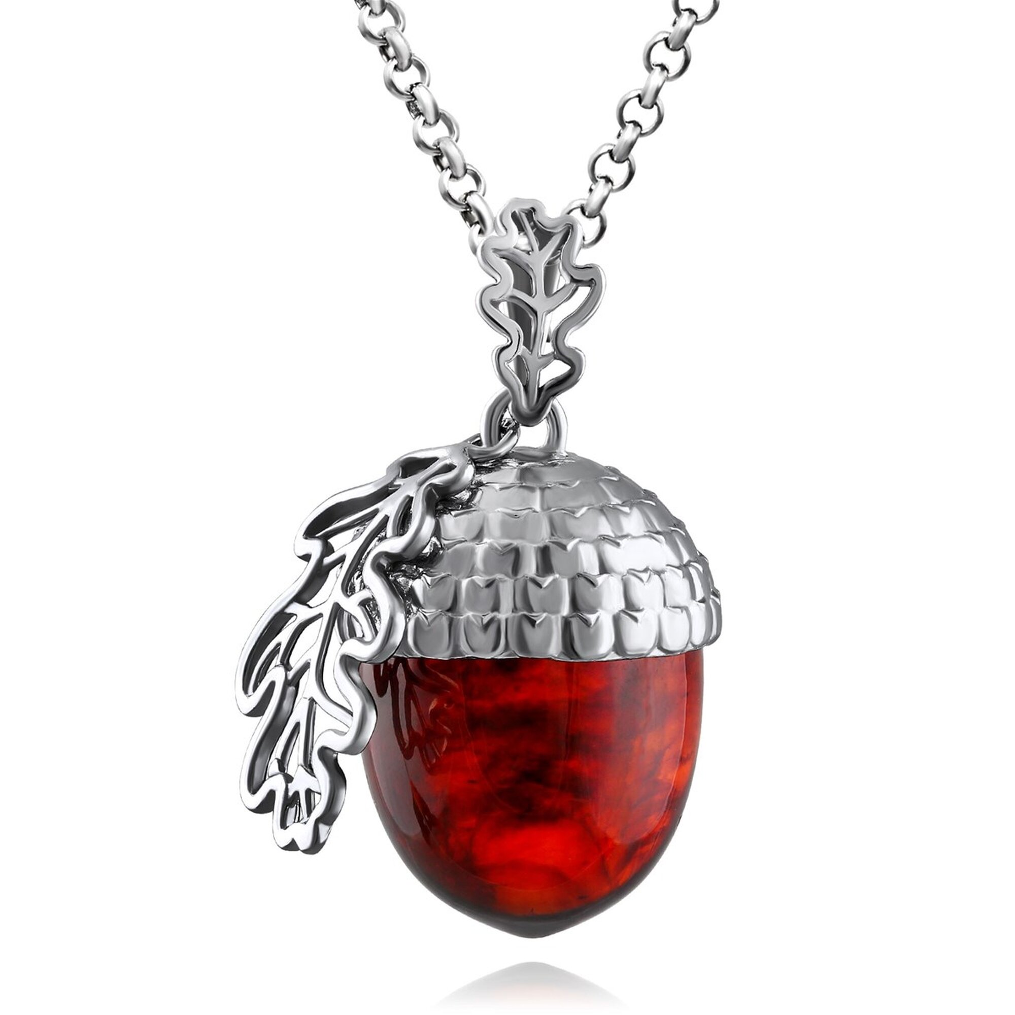 Подвеска, серебро, 925 проба, родирование, янтарь