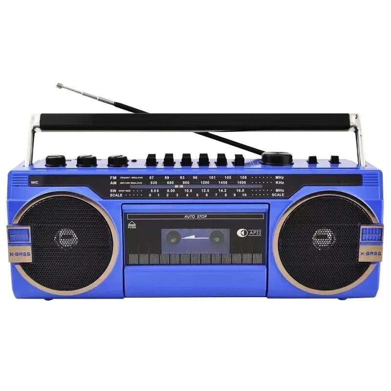 Радиоприемник кассетный QIQIZHU Blue, Bluetooth
