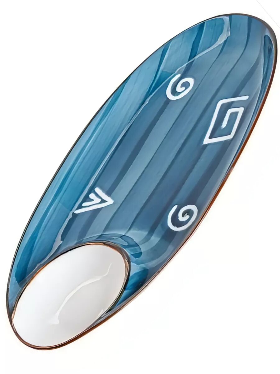 Блюдо керамическое овальное PERFECTO LINEA Marine 33х17,5х2,8 см (17-103302)