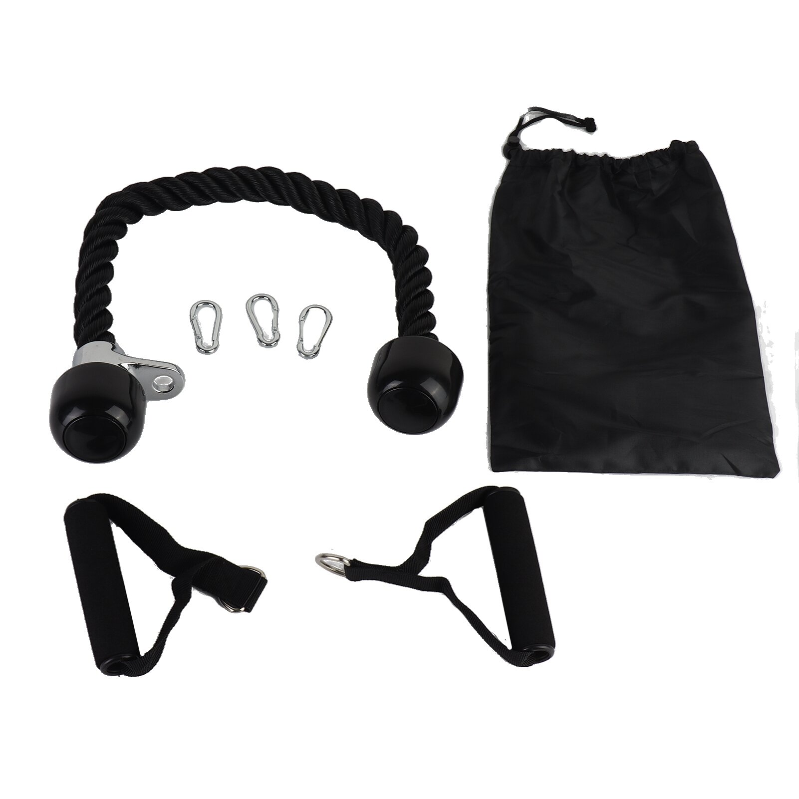 Канат для упражнений на трицепс, прочный канат для фитнеса, трос для трицепса, тяга вниз, канат для спортзала с карабином