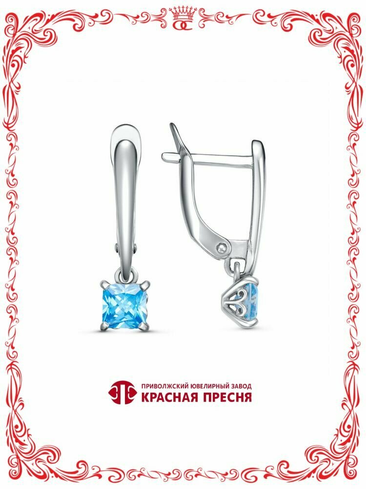 Серьги, фианит