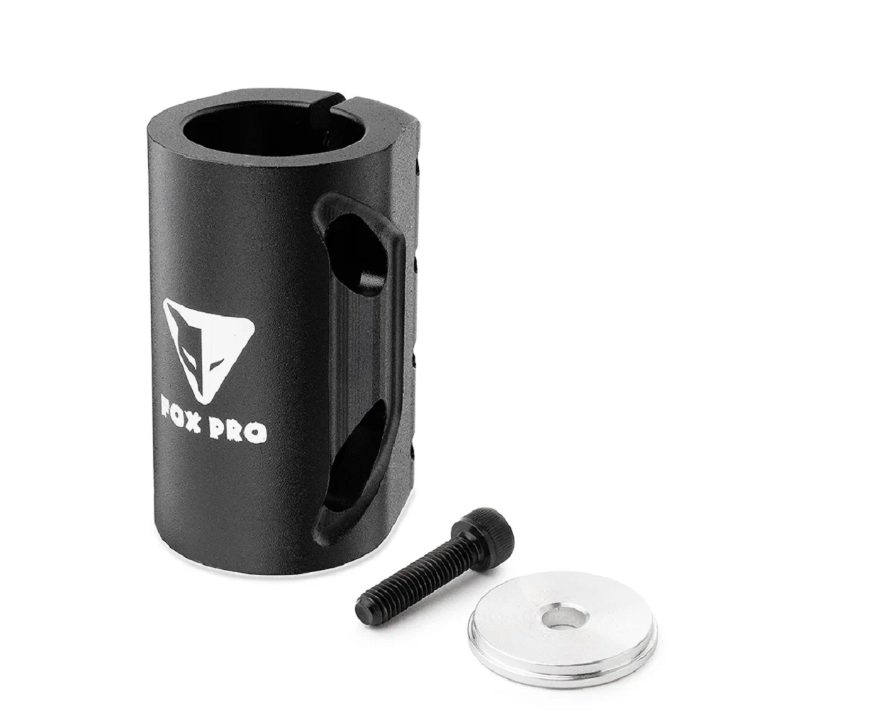 Хомут - O Fox Pro Black, компрессия SCS, d 28.6-31.8, 4 болта, черный