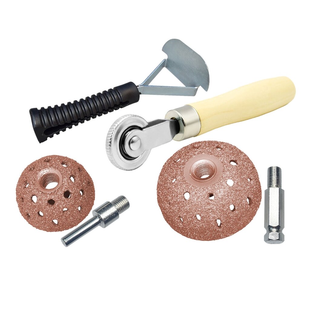 (Один комплект) Набор инструментов для ремонта шин-42 высокоскоростных 55,5 низкоскоростных скребка для прижимных колес с деревянной ручкой