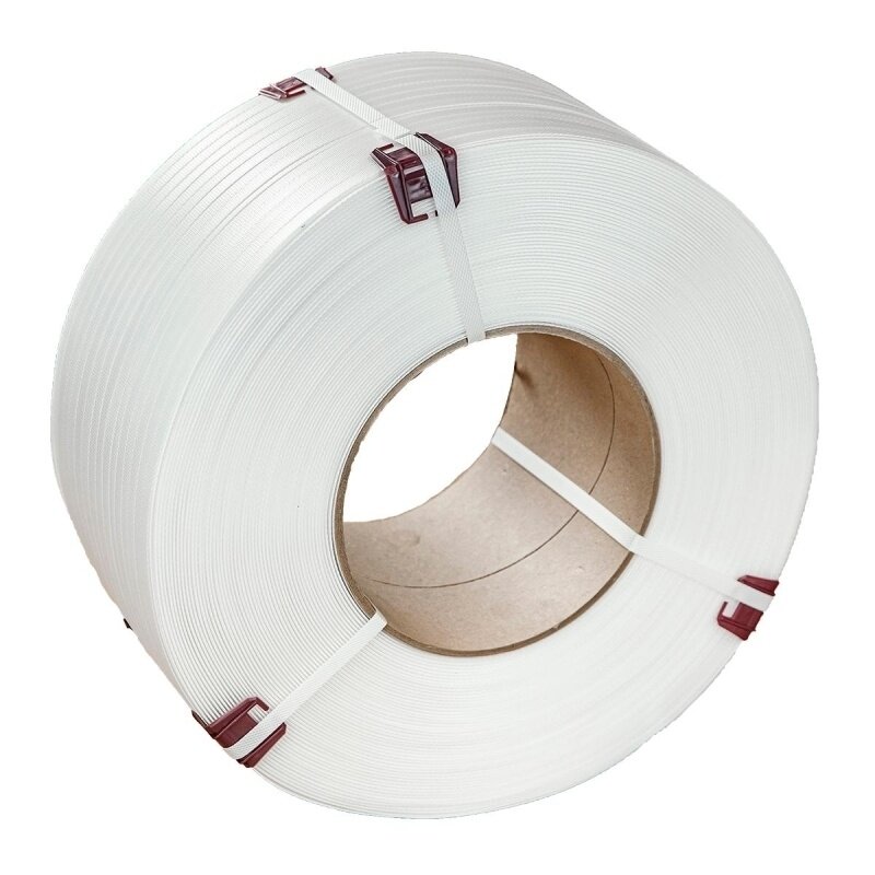 Стреппинг-лента КНР Полипропиленовая, 12х0,5 мм, 500 м, белая, 105 кгс