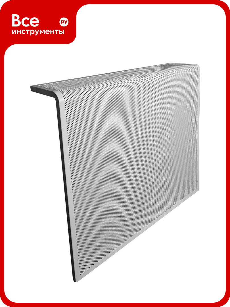 Экран на батарею Вентмаркет 1000x600x150 мм, перфорация кружок, цвет белый