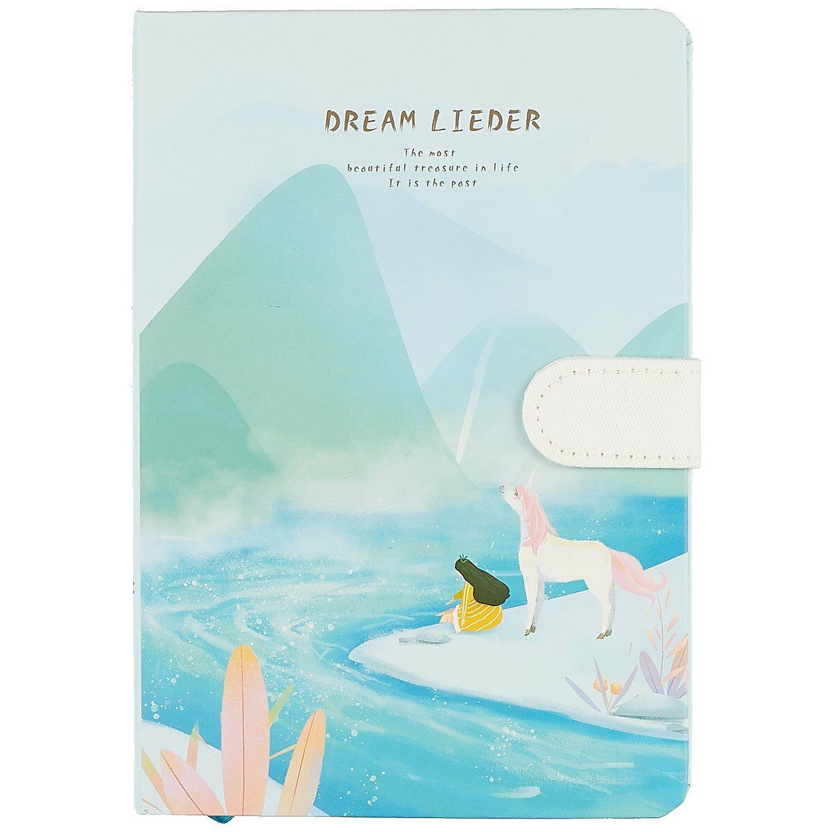 Блокнот с магнитной застёжкой «Девочка и единорог», 128 листов, 19 х 13 см