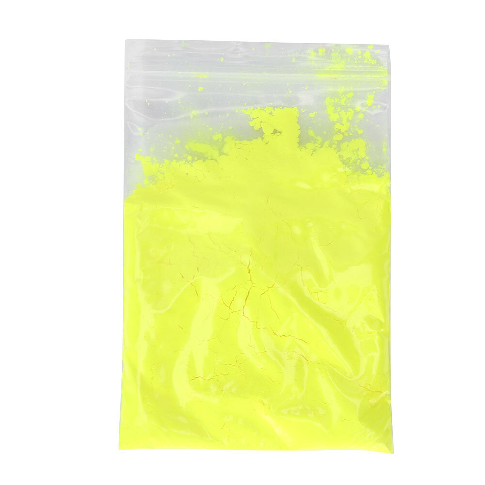 100 г желтого флуоресцентного фосфорного порошка для ногтей, для дизайна ногтей на Хэллоуин, для самостоятельного маникюра, светящиеся в темноте ногти, принадлежности для украшения ногтей