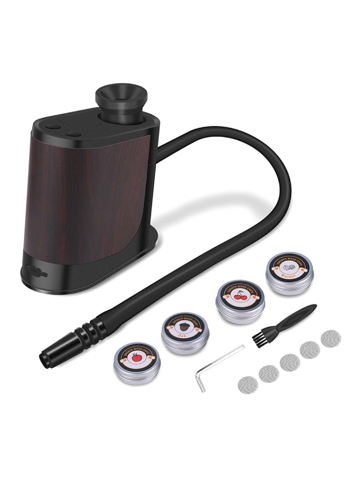 Портативный коптильня для холодных продуктов, сыров, лосося, колбас, мяса и коктейлей, USB-зарядный инструмент для барбекю