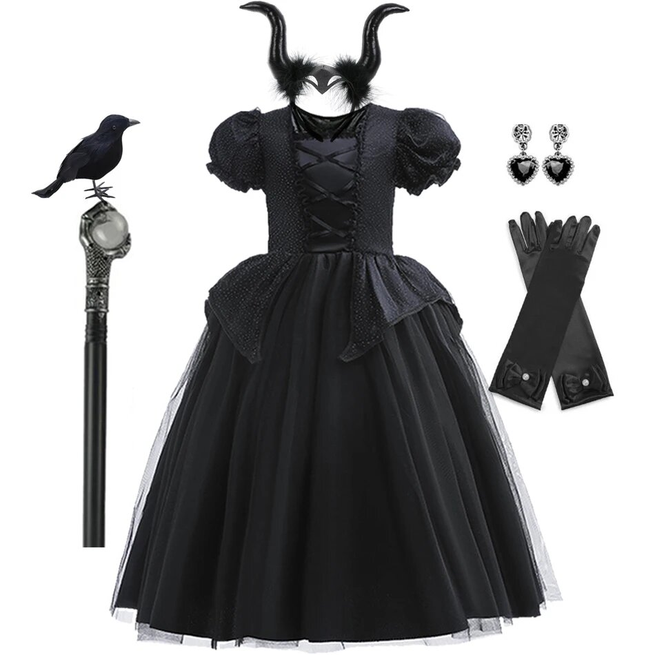 Карнавальное платье ведьмы DreamParty для девочки 5-6T (Tag 130), dress F