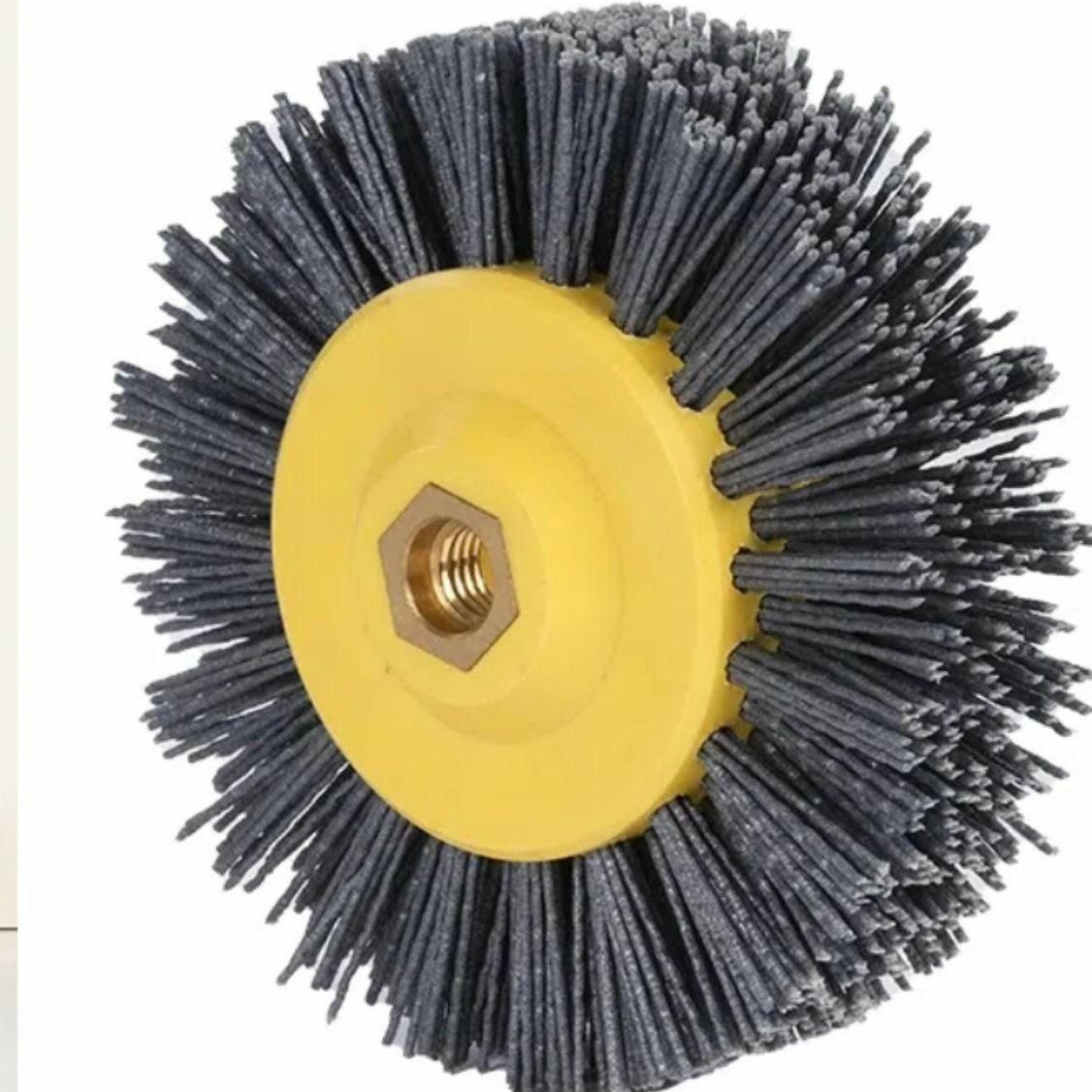 Осборн Нейлоновая щетка дисковая Д150 P60 ворс полимер абразив по дереву на УПМ УШМ (болгарка) для браширования и шлифовки (код 6-011)