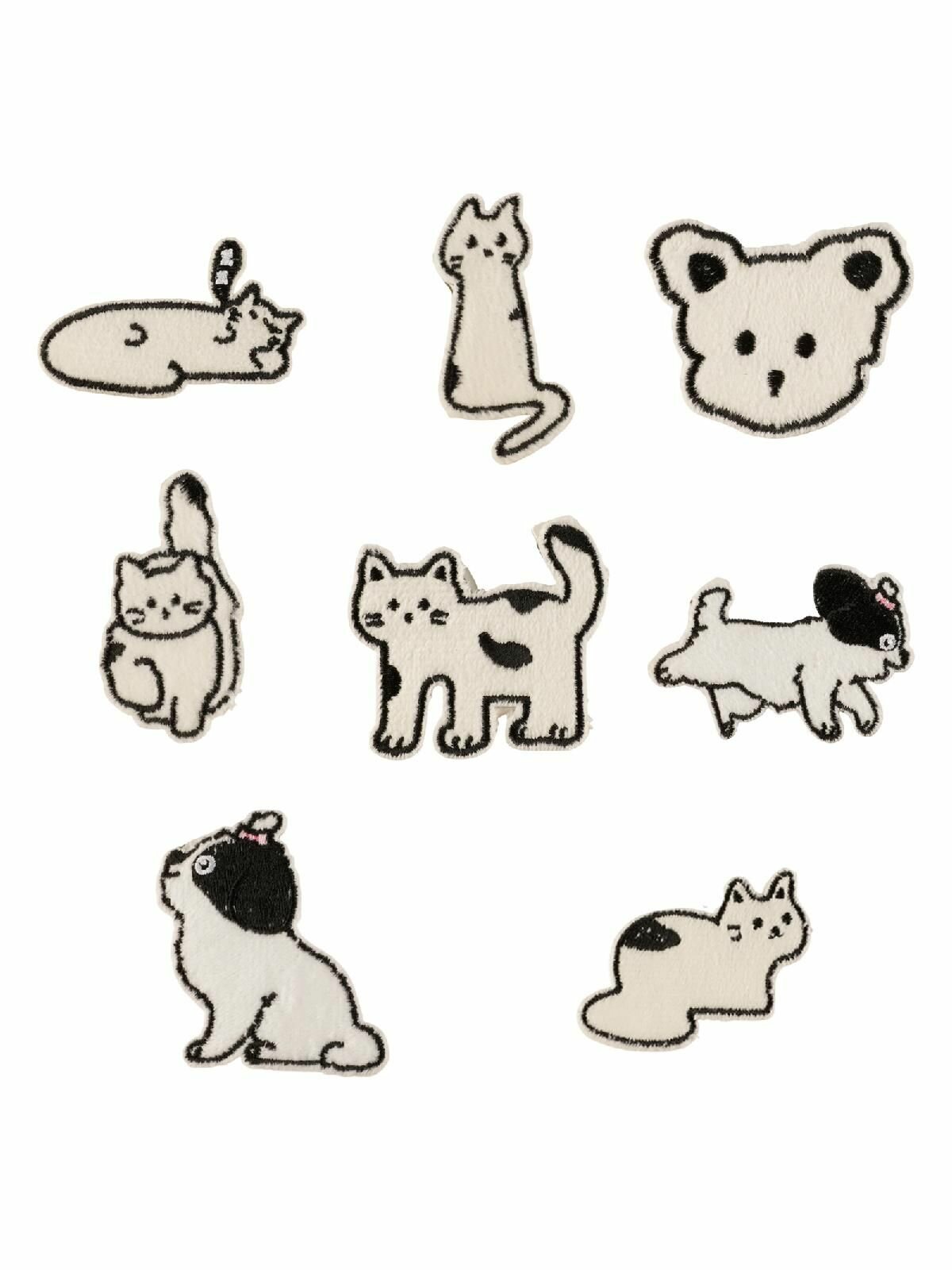 8 Шт. Аппликации с Котами