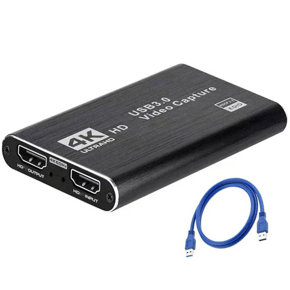 Карта видеозахвата 4K USB 3.0, совместимая с HDMI, 1080P 60 Гц, HD-видеорегистратор для записи игр PS4 OBS, прямая трансляция