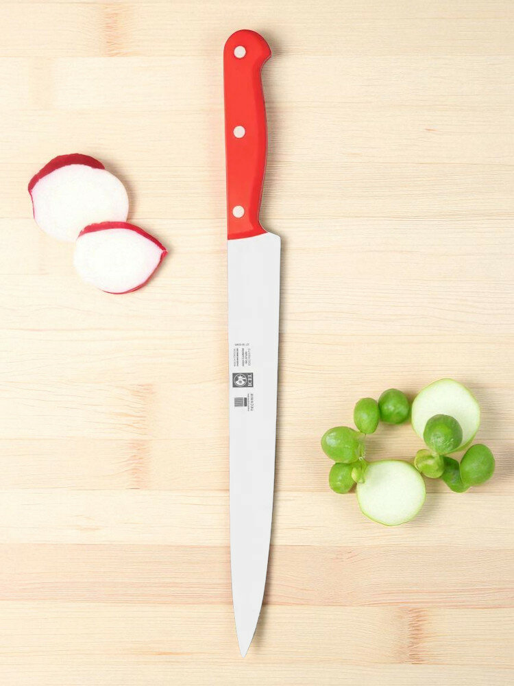 Нож для мяса 250-375 мм. красный TECHNIC Icel, красный, нержавеющая сталь