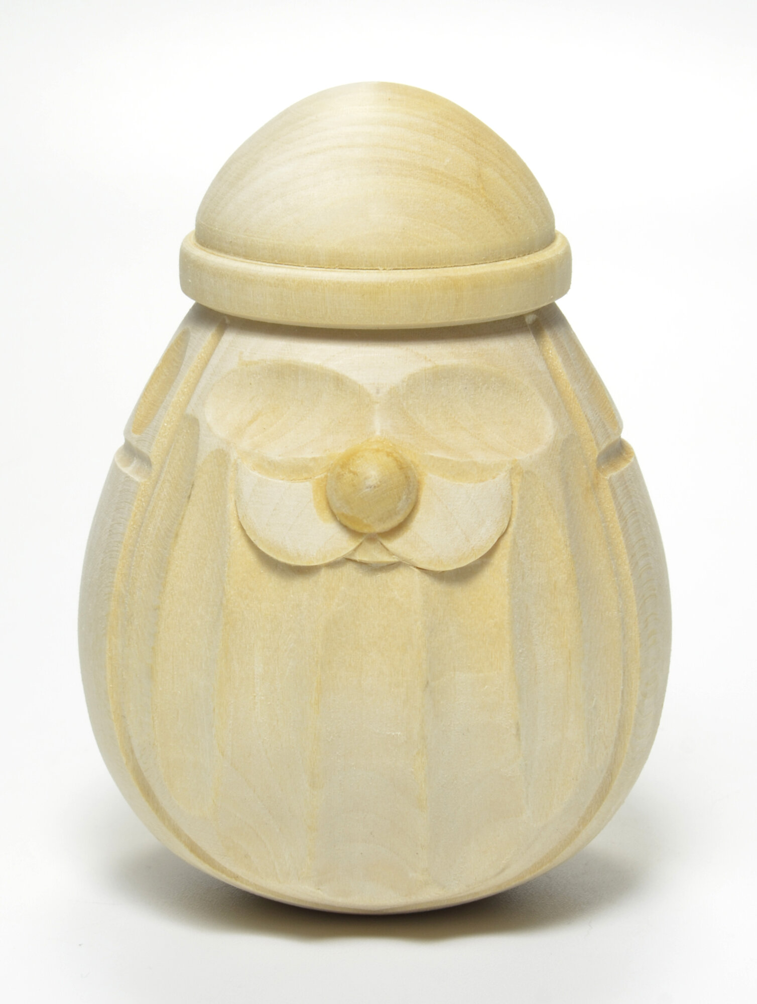 Фигура-яйцо. Дед Мороз. Заготовка для росписи и декупажа. Резьба по дереву. Высота 10 см.