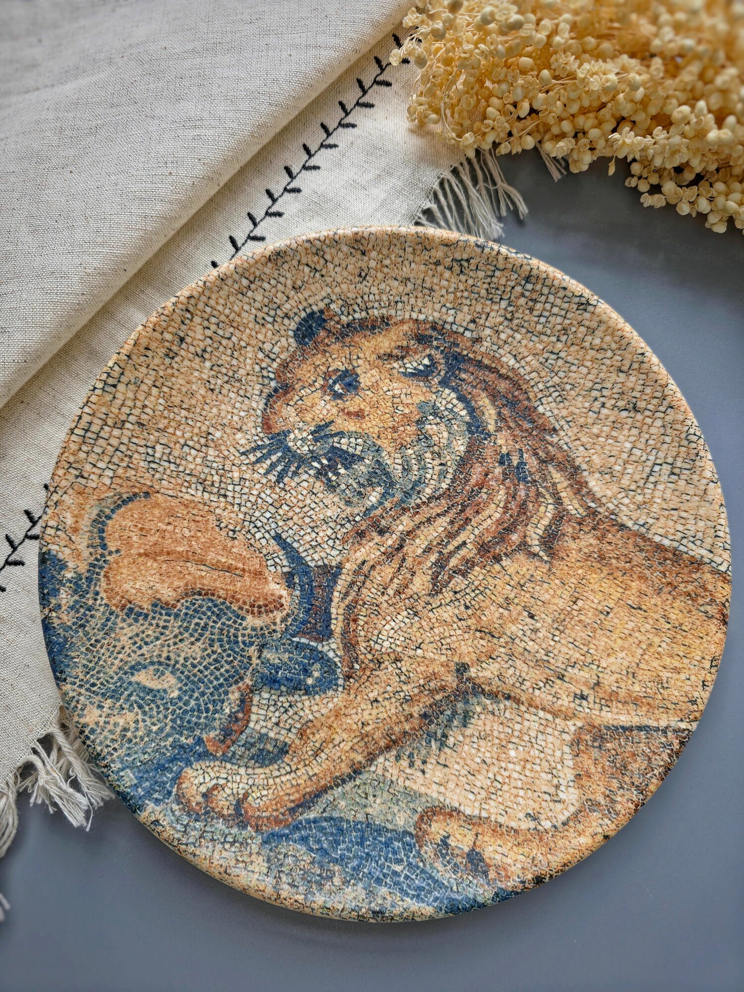 Набор тарелок круглых "лев" Bonna "Месопотамия" 2 шт, 21 см. Ударопрочный, профессиональный фарфор. "Mesopotamia" Турция