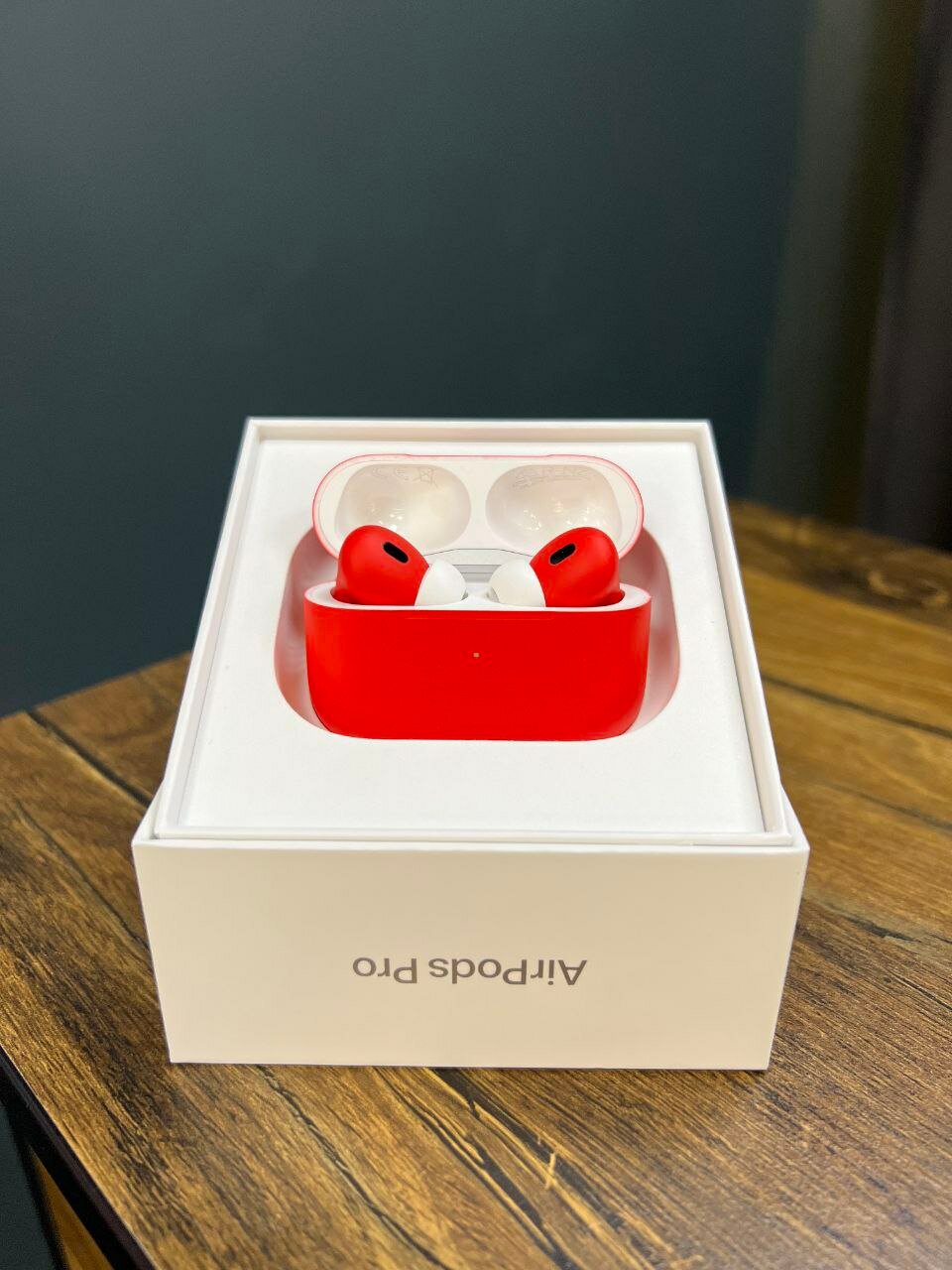 Наушники AirPods Pro 2 Color Type-C (2023) Кислотно-Красные матовые