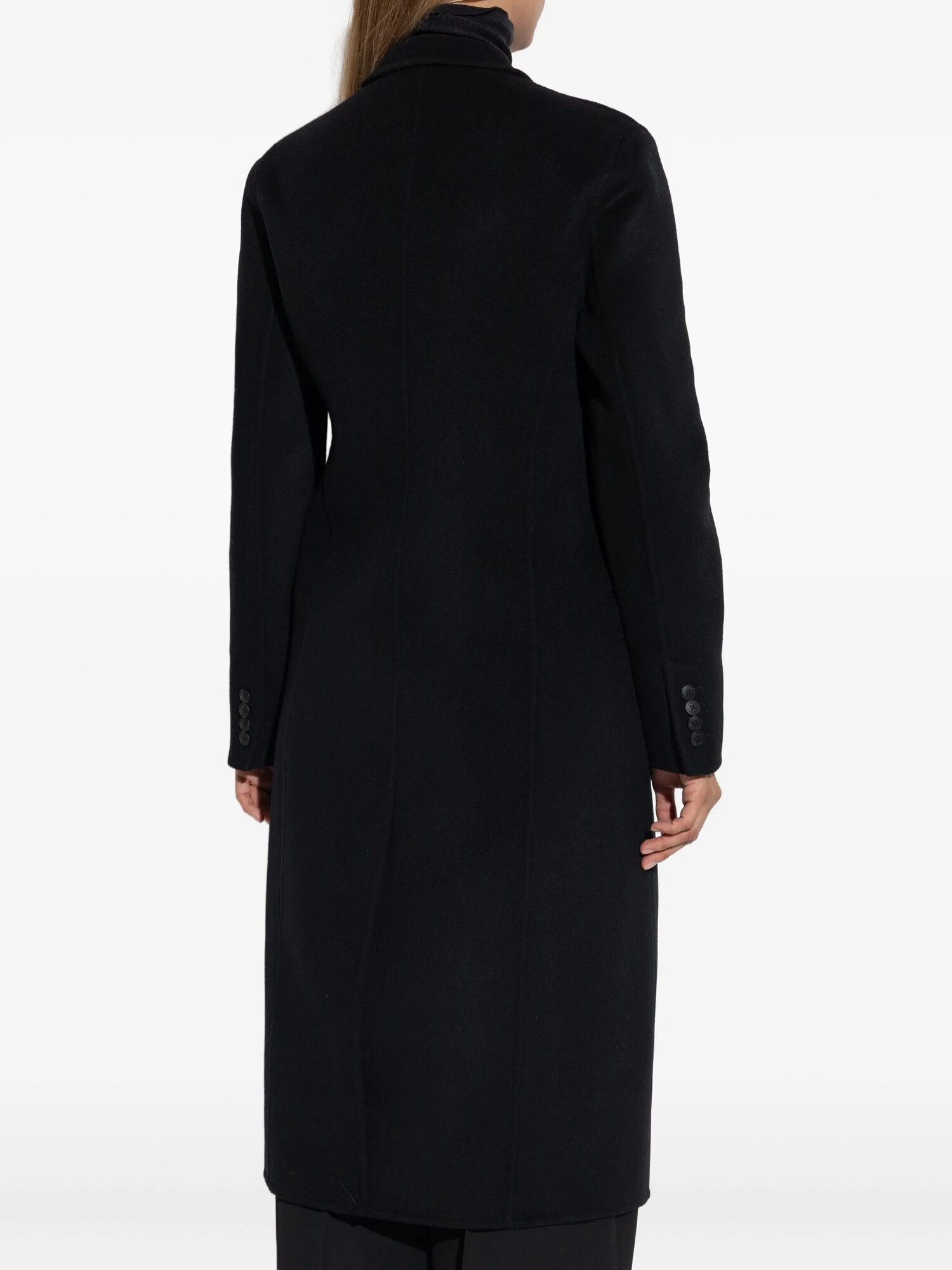 Пальто Tory Burch Double-breasted wool coat, размер 8, черный — фото 1