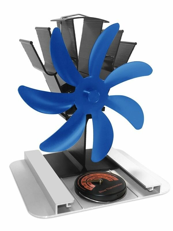 Каминный обогреватель/Вентилятор для дровяной Печной с 7 лопастей-Тепловентилятор на камин для повышения КПД печи