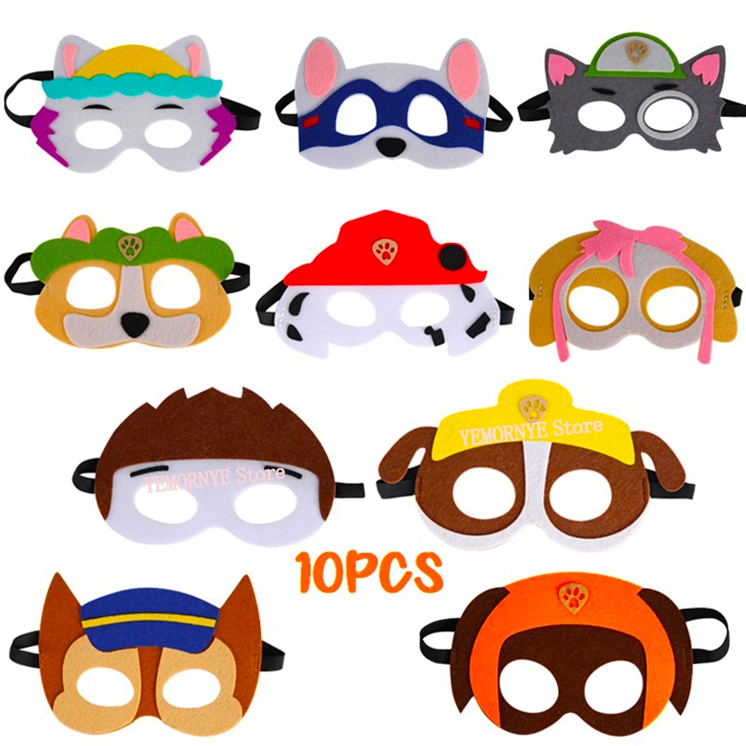 Детские маски «Щенячий патруль», набор из 10 штук