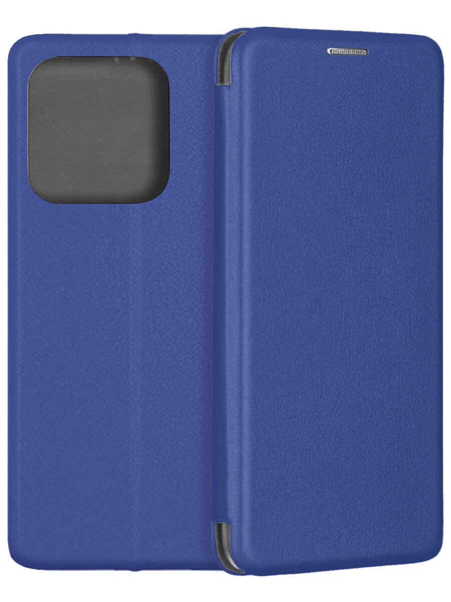 Чехол-книжка для Redmi Note 14 4G синий / подставка, отделение для карт