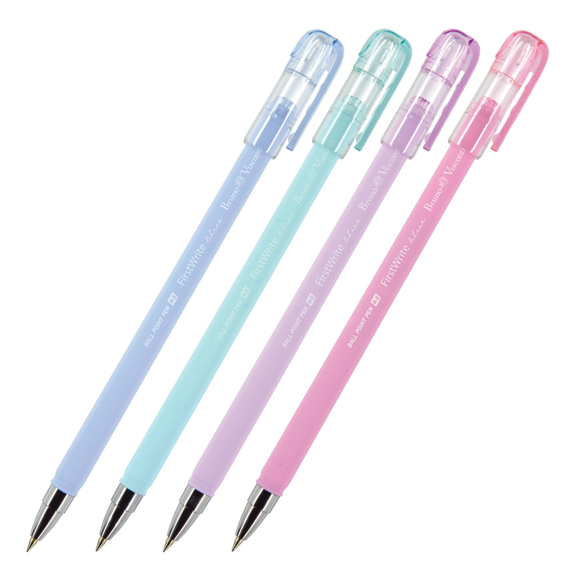 Шариковая ручка синяя, FirstWrite Zefir. SlimWrite Creative, Bruno Visconti, в ассортименте
