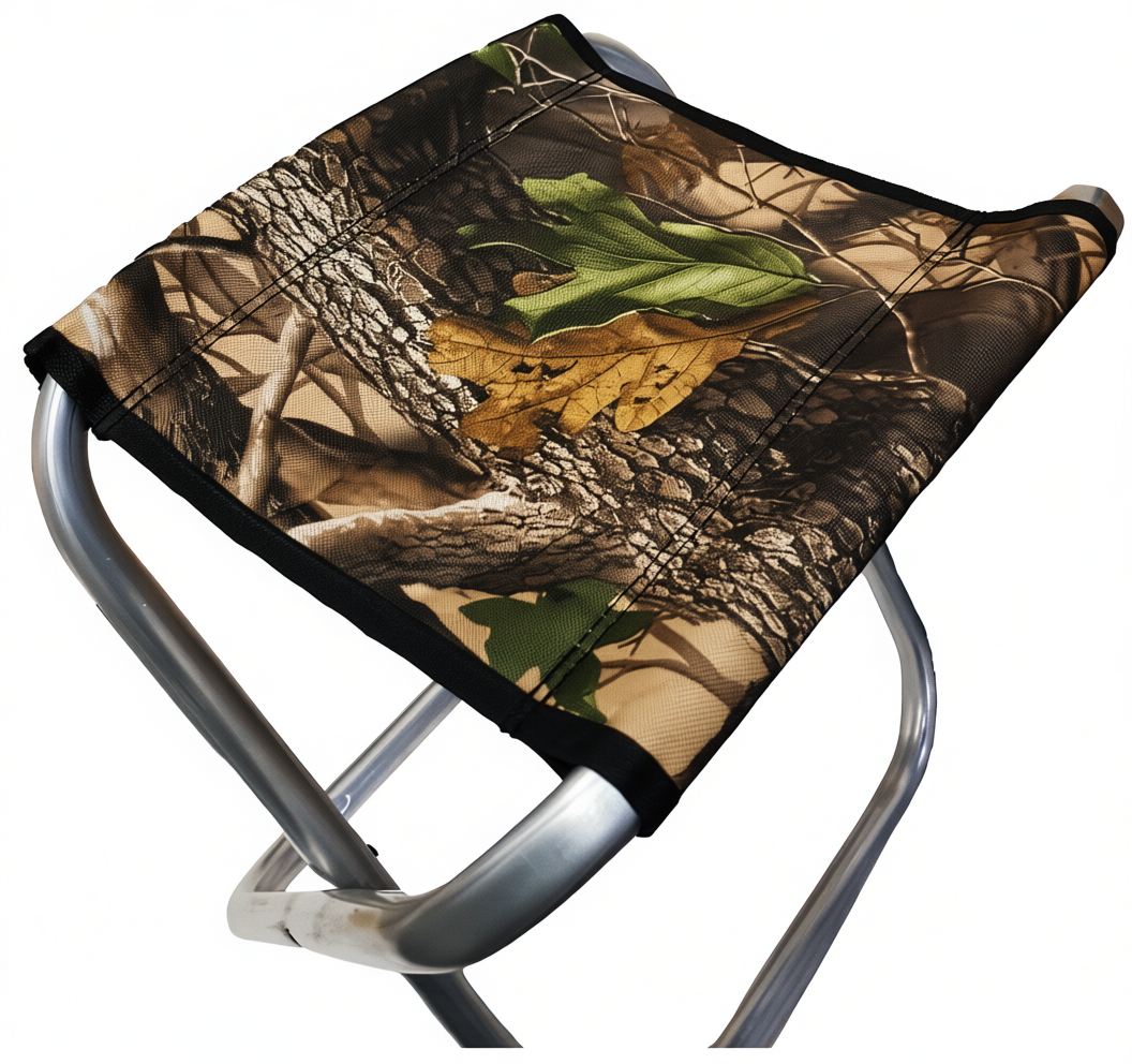 Стул алюминиевый складной без спинки (нагрузка до 90 кг.) 410х310х320 мм