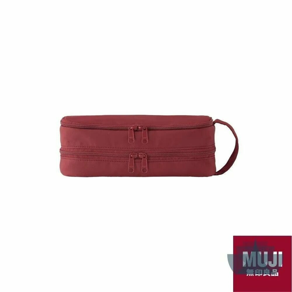 Пенал MUJI нейлоновый темно-красный 19х8х8