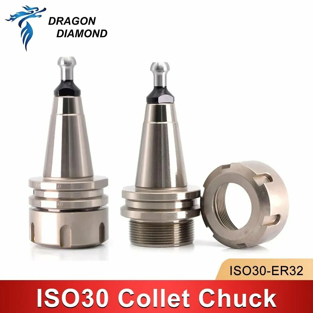 1 шт. цанговый патрон из нержавеющей стали ISO30 ER32, балансировочный цанговый патрон ISO30-ER32-45L для токарных инструментов с ЧПУ