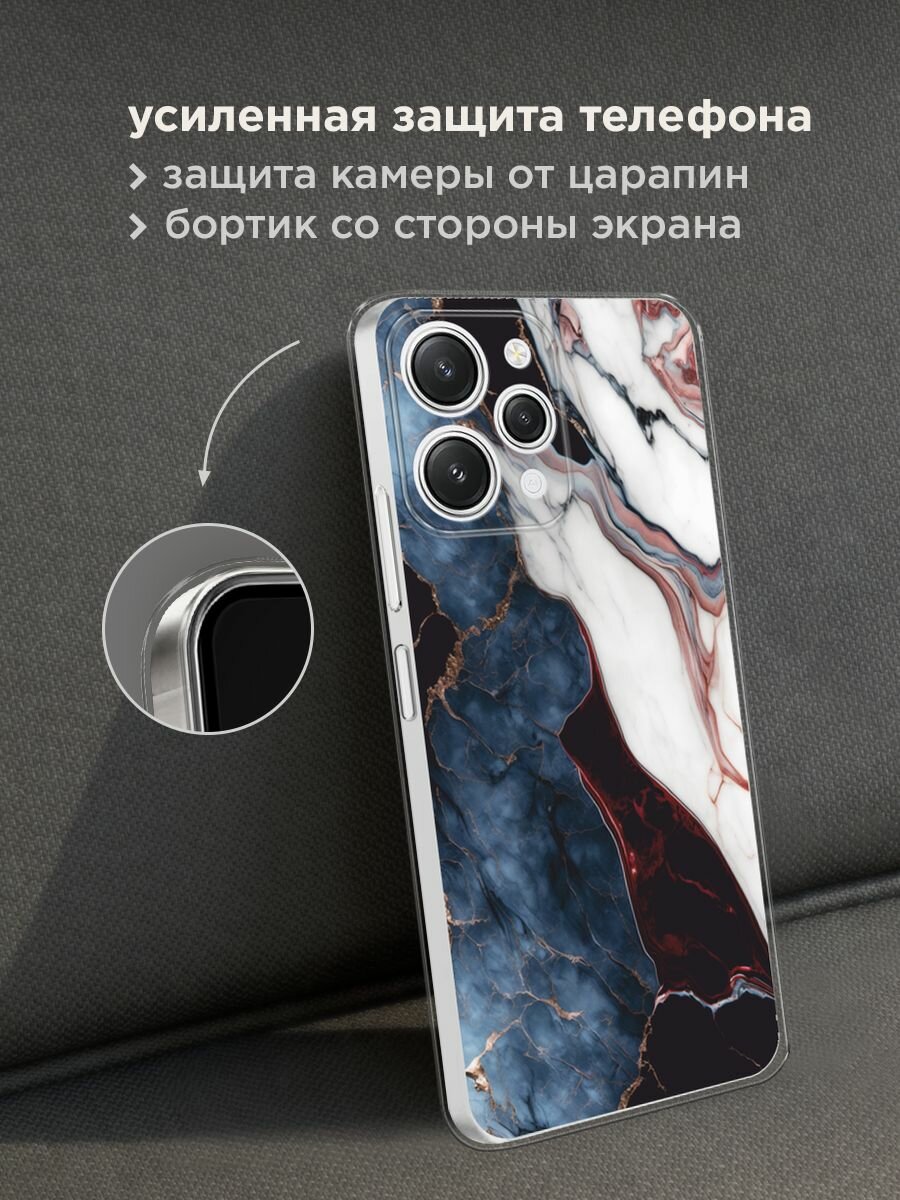 Чехол на Xiaomi Redmi 12 / Сяоми Редми 12 с принтом "Благородный мрамор" — фото 1
