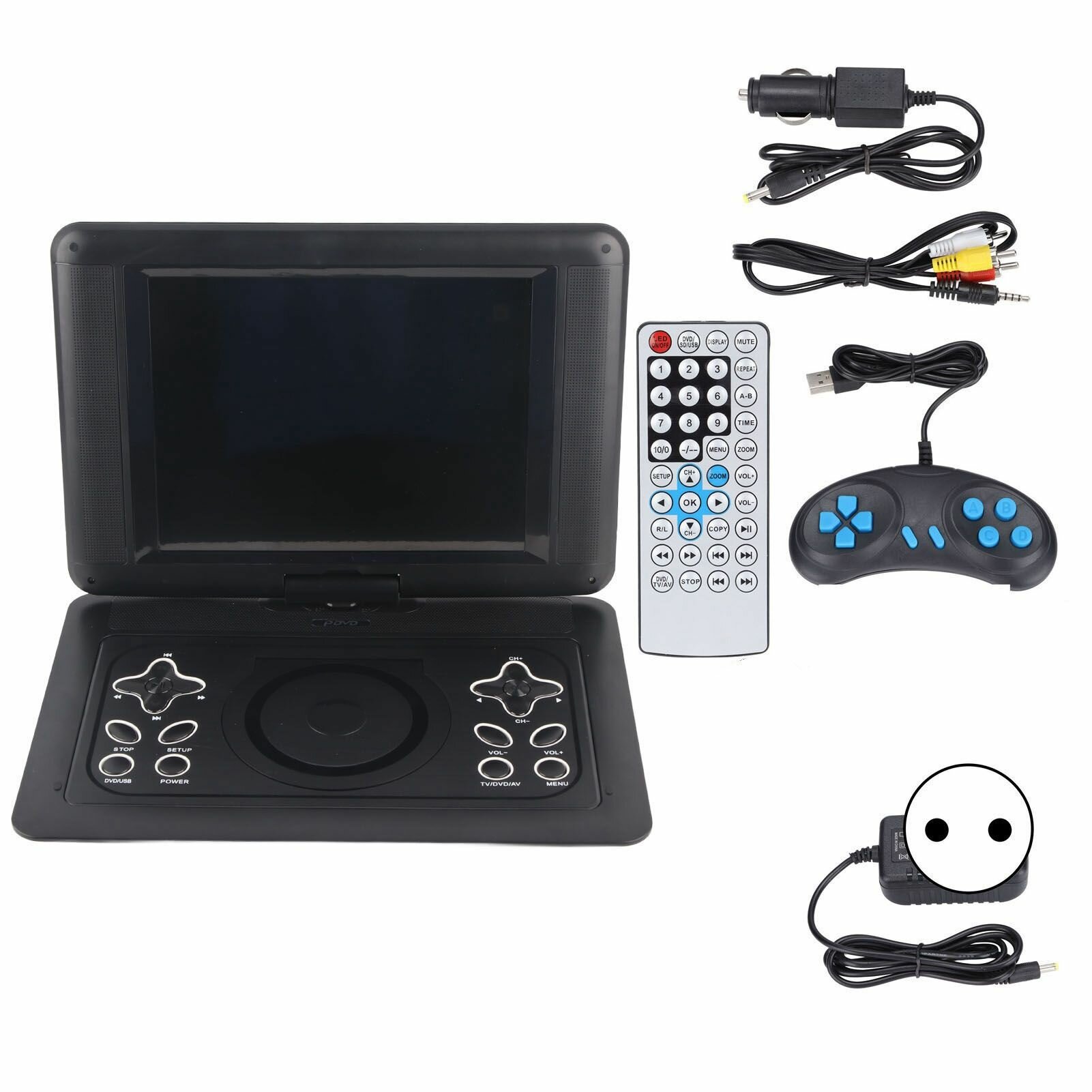 Портативный DVD-плеер 12", с поворотным экраном 270 , HD, 110-240V (EU)