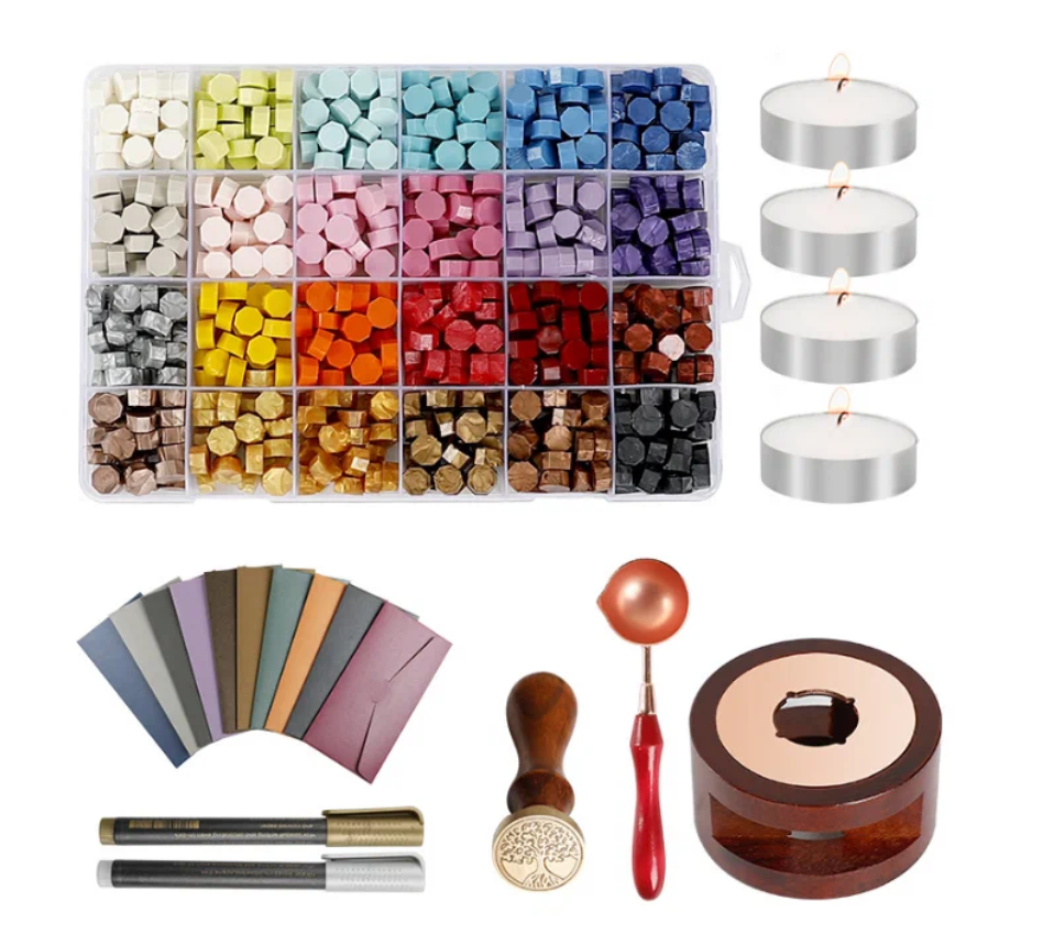 Набор для творчества MyPads, сургуч, 600 г, ложка, свечи, штампы, маркеры