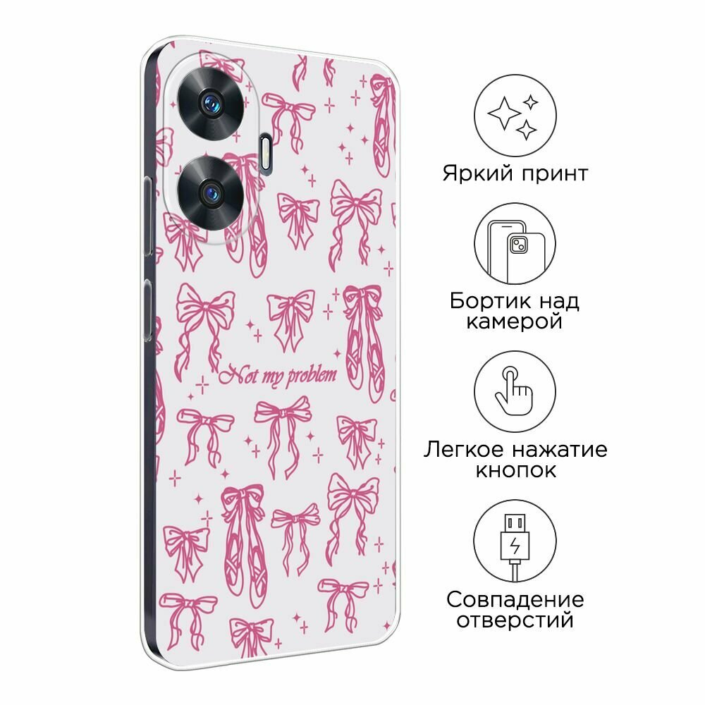 Чехол на Realme C55 / Реалми C55 с принтом "Not my problem 1" — фото 1