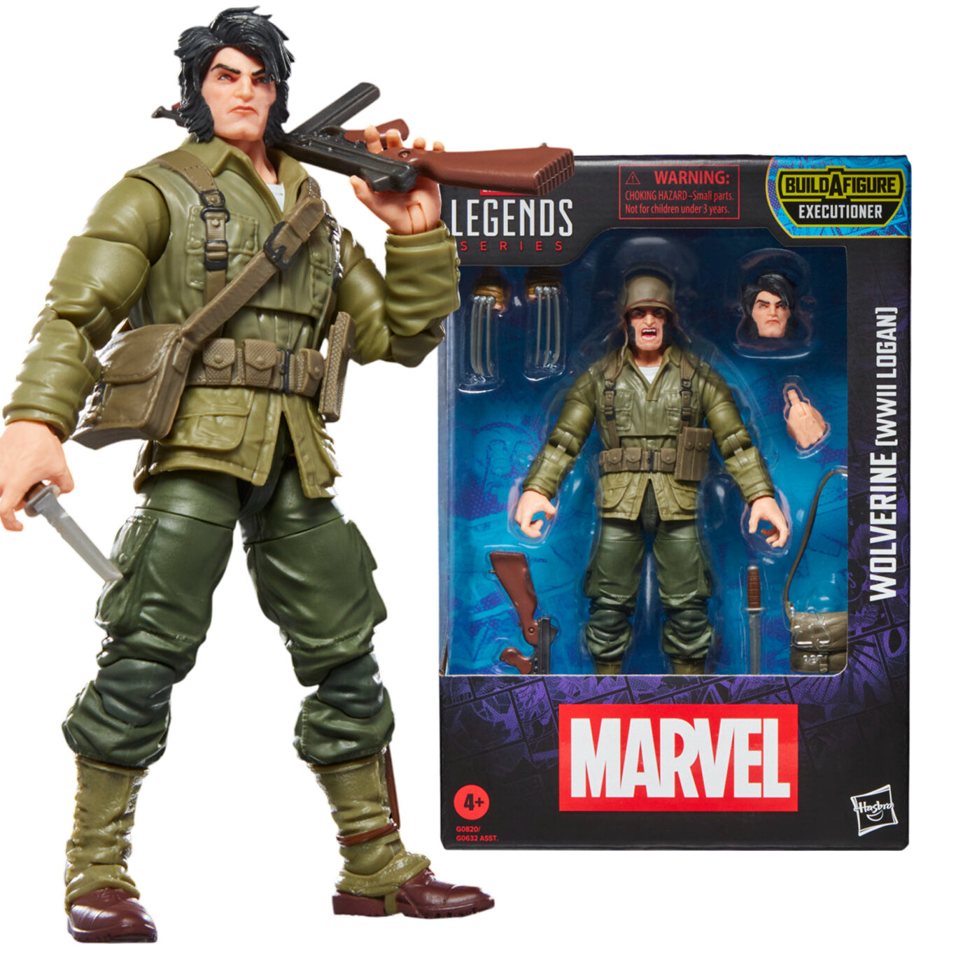 Фигурка Логан-Росомаха времен Второй Мировой «Marvel Legends» от Hasbro коллекционная