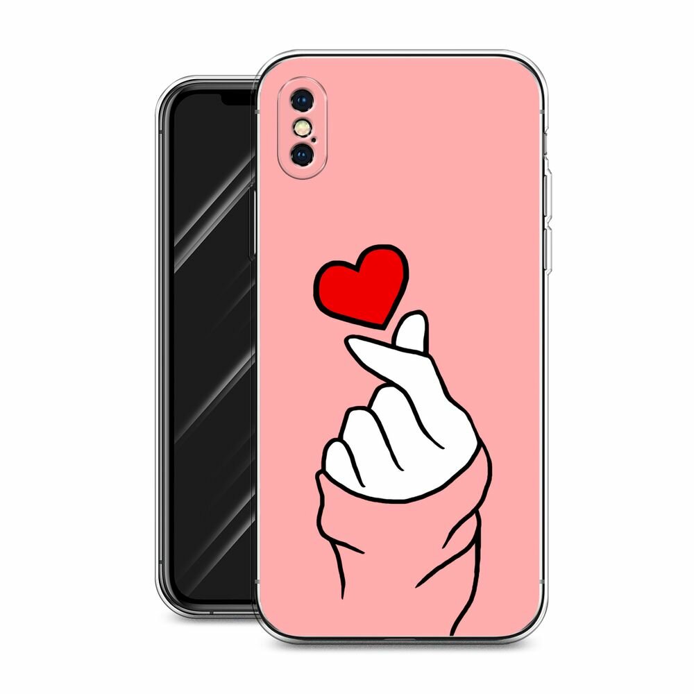 Чехол на Apple iPhone XS Max / Айфон XS Max с принтом "Милое сердечко" — фото 1