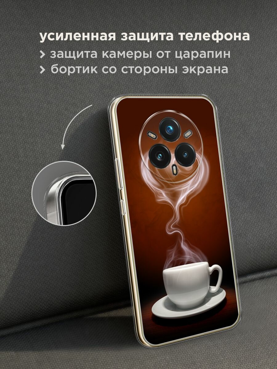 Чехол на Realme 14 Pro+ / Реалми 14 Про+ с принтом "Кофейная любовь" — фото 1