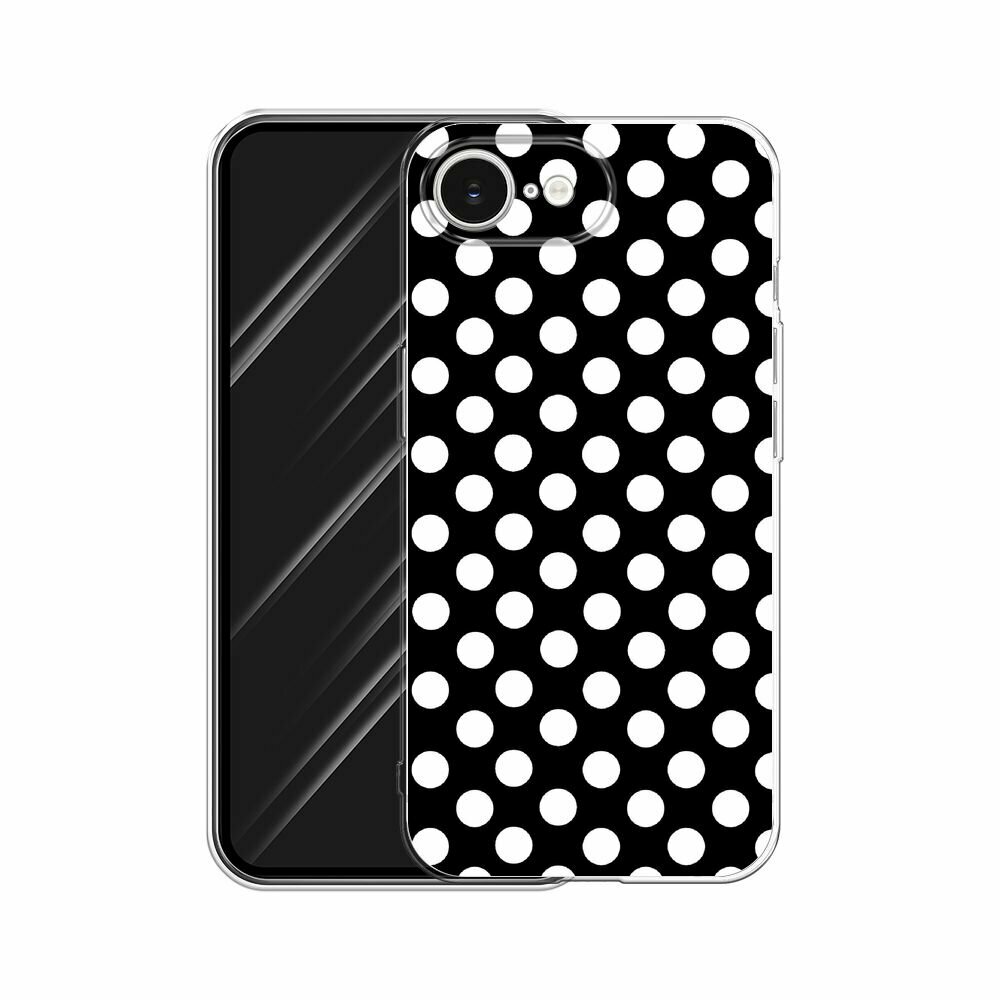 Силиконовый чехол на Apple iPhone 16e/17e / Айфон 16е/17e с принтом горох — фото 1