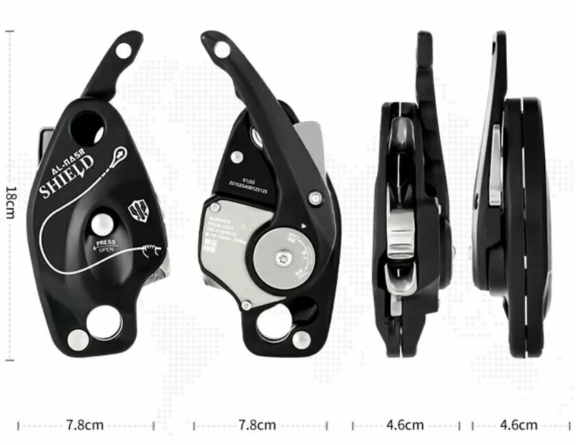 Страховочно-спусковое устройство, длина: 18 см