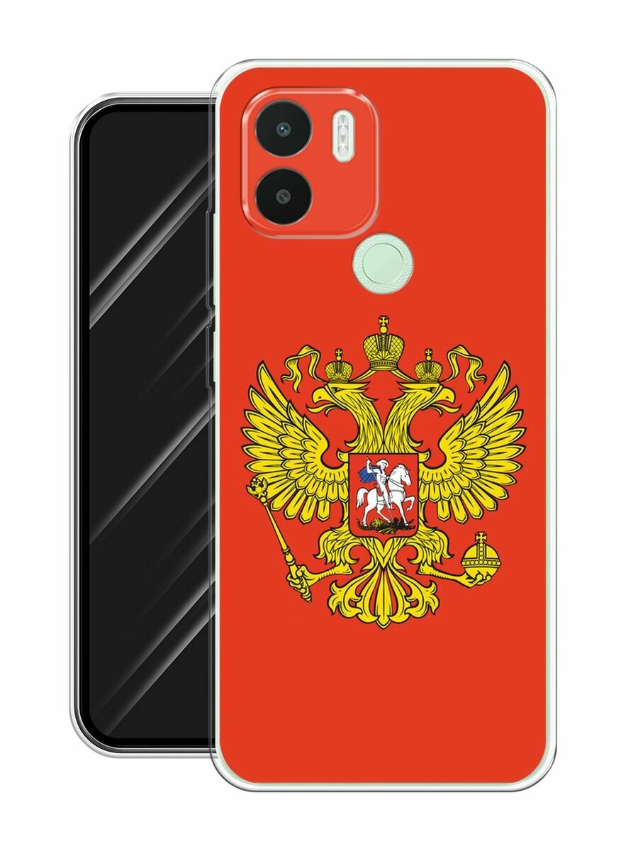 Чехол на Xiaomi Redmi A1+/Redmi A2+/Poco C51/C50 / Редми A1+ с принтом "Герб России полотно" — фото 1