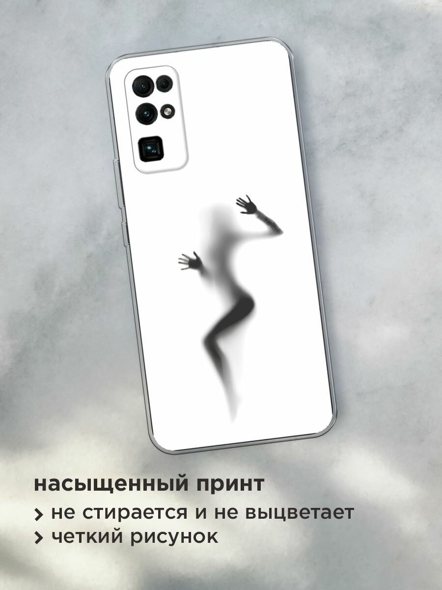 Силиконовый чехол на Honor 30 / Хонор 30 с принтом "Девушка в душе" — фото 1